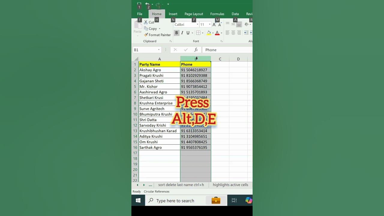 To change numbers format in Excel | How to remove 91 from the number in Excel #exceltips #excel ...