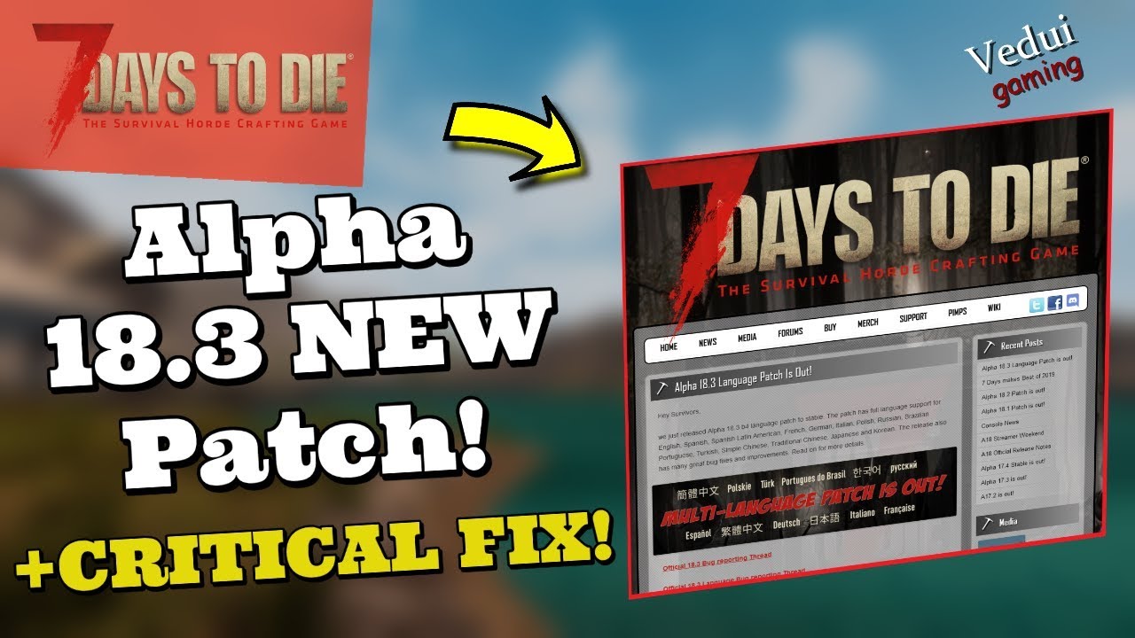 7 Days to Die Alpha 18 | NEW Version - Update to Alpha 18.3! @Vedui42 ️ ...