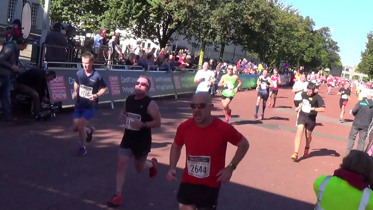 Cardiff Half Marathon Finish - YouTube