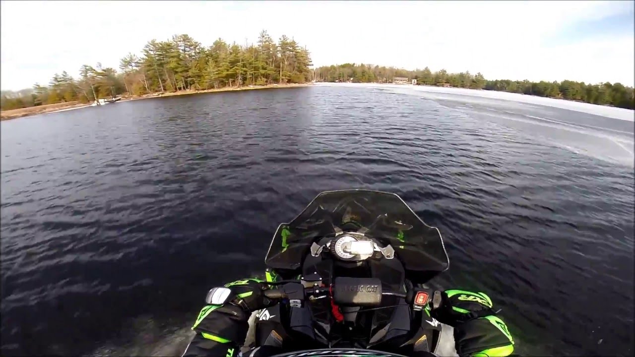 2016 Snowmobile Water Crossing - YouTube