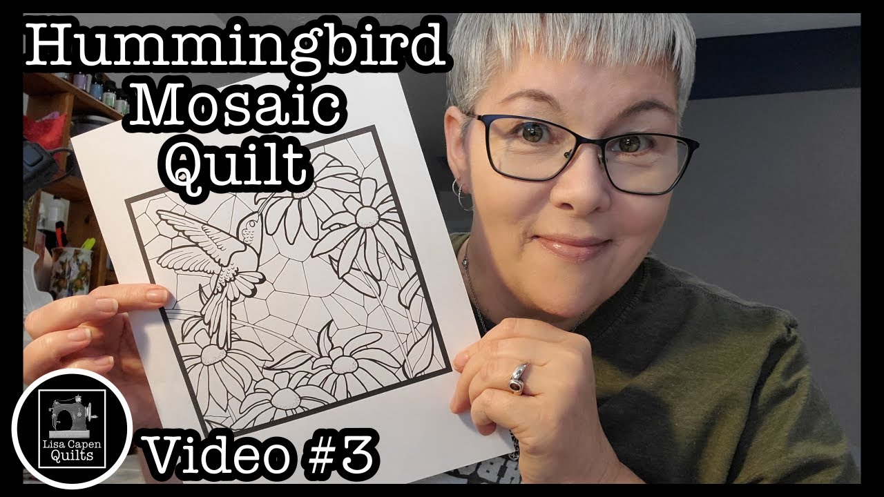 Hummingbird Mosaic Art Quilt - Week # 3 Pieces Let's hang out and work ...