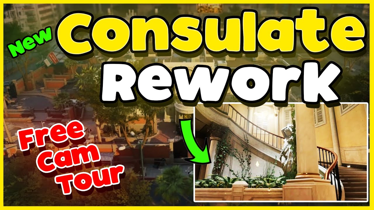 *NEW* FREE CAM TOUR OF CONSULATE REWORK (WALKTHROUGH) | Rainbow Six ...