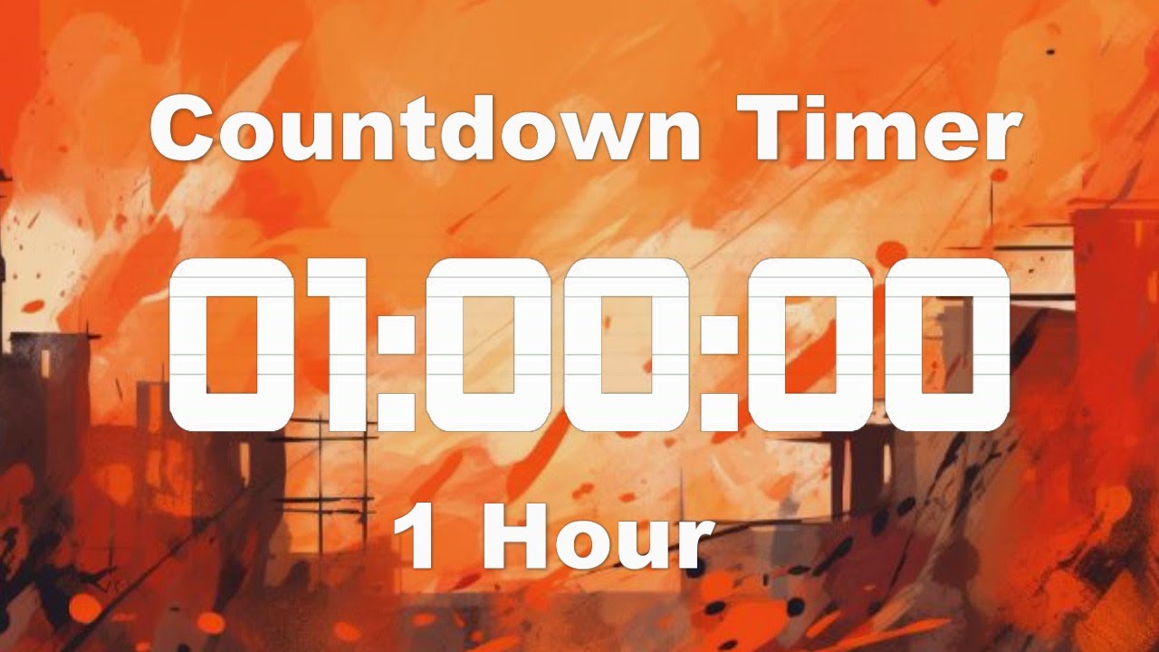 1 Hour Timer Orange Background - YouTube