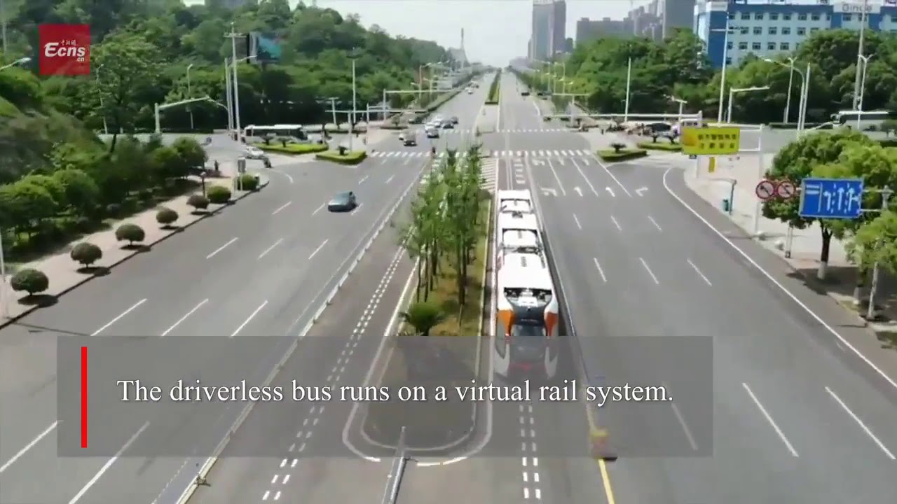 The world's first virtual track vehicle started test run in China on ...