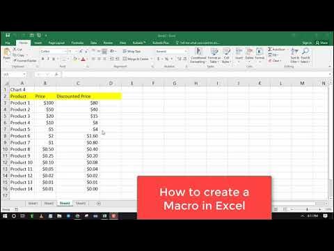 How to record a Macro in Excel - YouTube