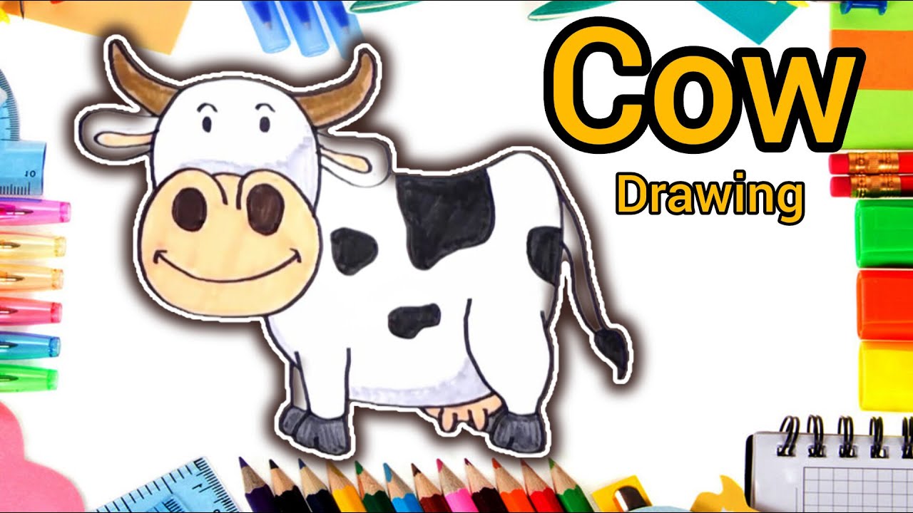 Drawing Cow | Easy Cow Drawing - YouTube