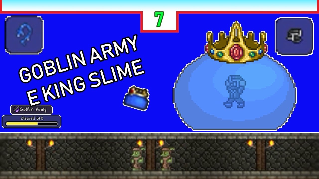 TERRARIA #7 - SURPRESA DA GOBLIN ARMY E KING SLIME - YouTube