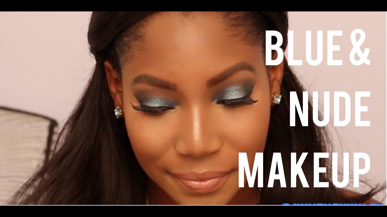 Blue & Nude Summer Makeup Tutorial - Whitney Wiley - YouTube