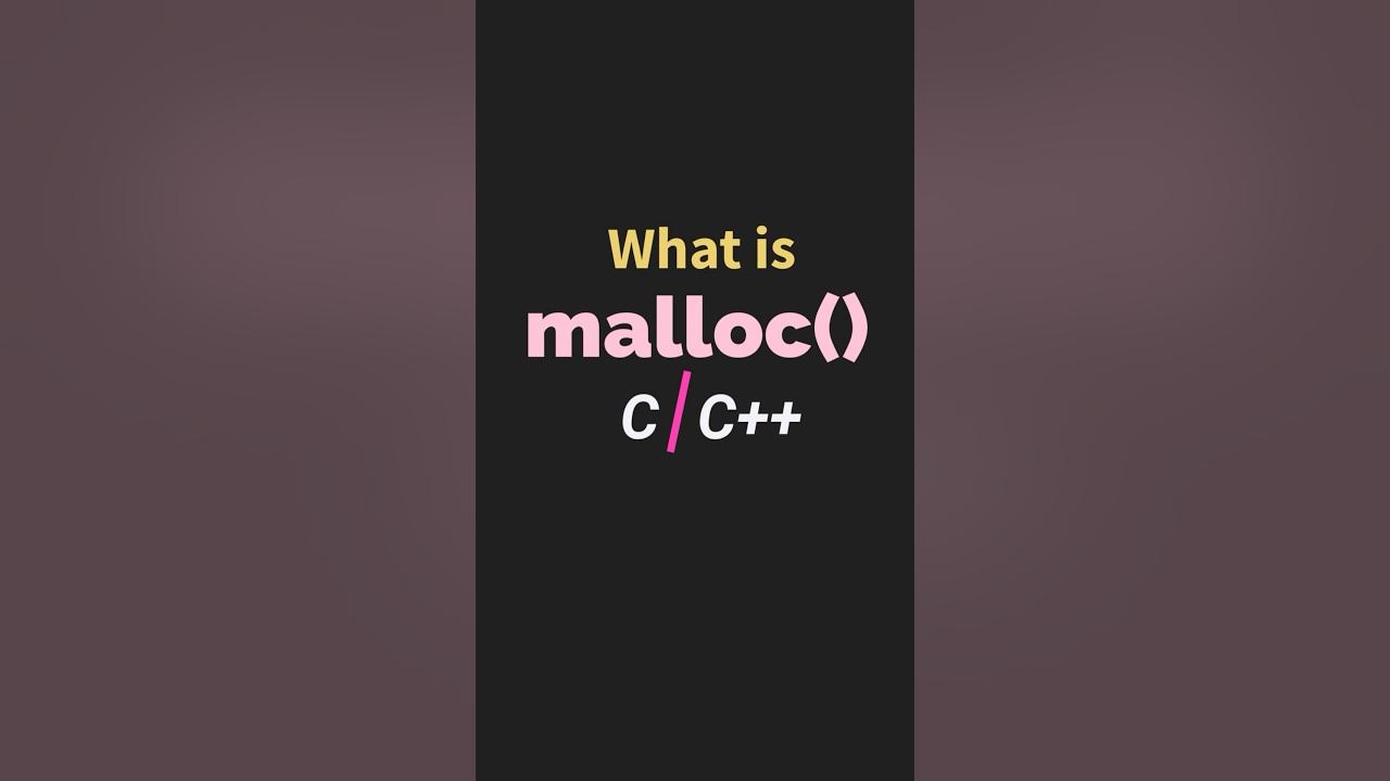What is malloc() in C ? #cprogramming #programming #coding #cpp # ...