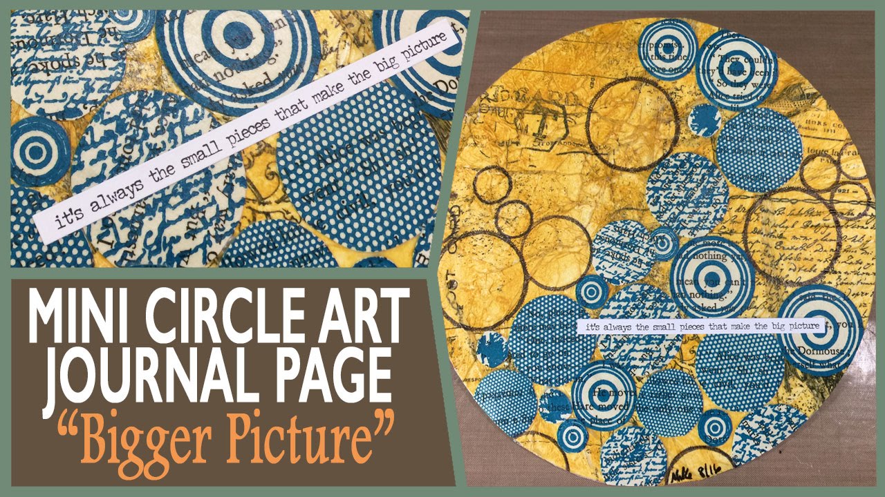 How to: Mini Circle Art Journal - Bigger Picture - YouTube