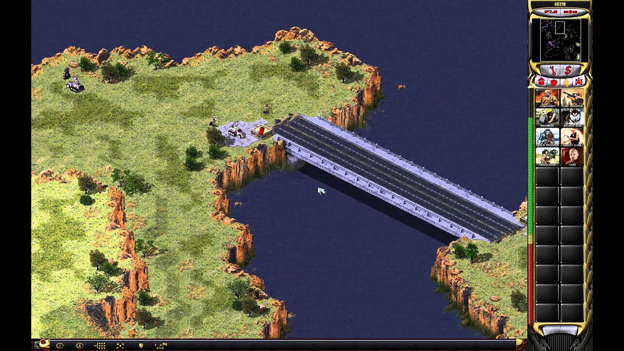 Red Alert 2 Automatic bridge explosion / Автоматический взрыв моста ...