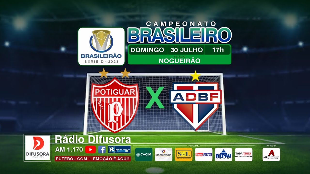 POTIGUAR X BAHIA DE FEIRA / AO VIVO / CAMPEONATO BRASILEIRO SÉRIE D ...