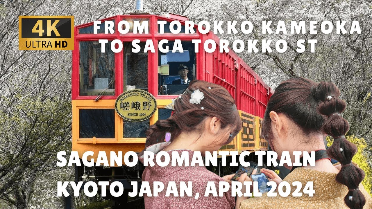 Unique Japan Sagano Scenic Romantic Train Spring • Kyoto Trip • Sakura ...