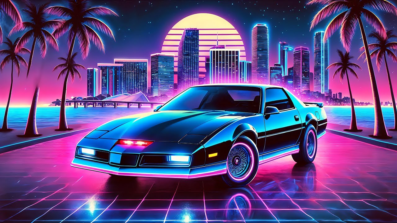KITT Knight Rider: Synthwave Cyberpunk Vibes in Retro Neon Ambience 🌌🎶 ...