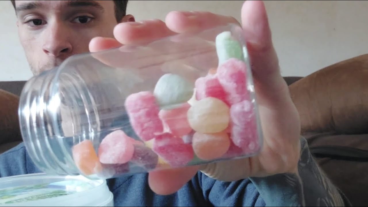 ASMR Try some sour gummies and soft mints with me| Mouth sounds ASMR ...