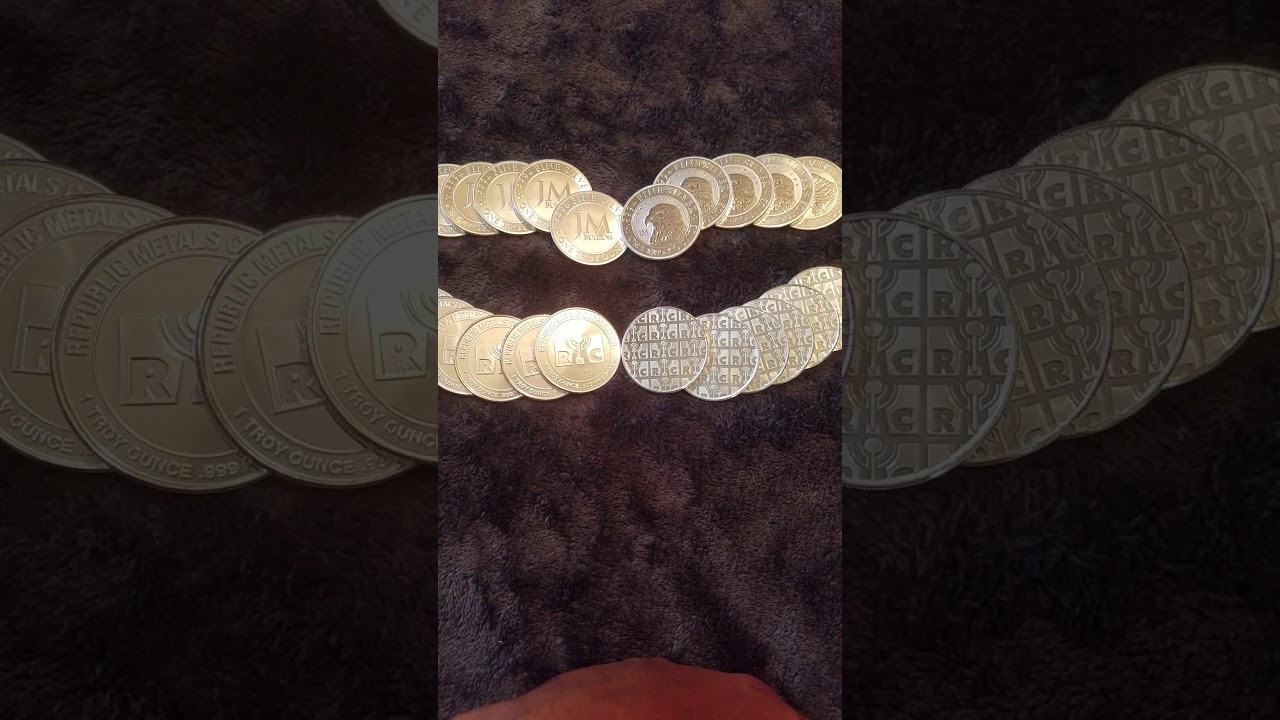 Silver 1oz JM Bullion & RMC rounds - YouTube