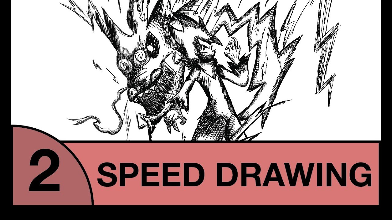 Speed Drawing 2. LIGHTNING STRIKE - YouTube