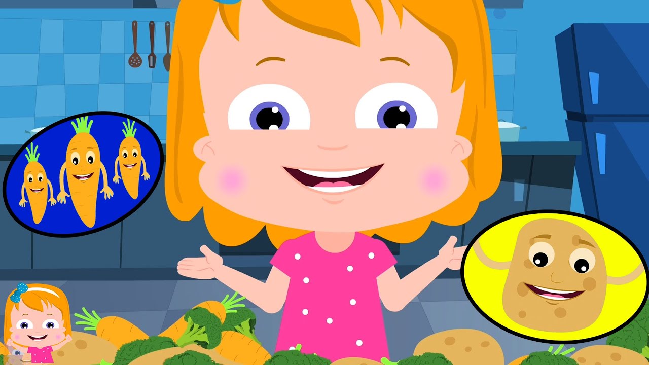 Eat Healthy Foods - Vegetables Song & More Cartoon Video for Children ...