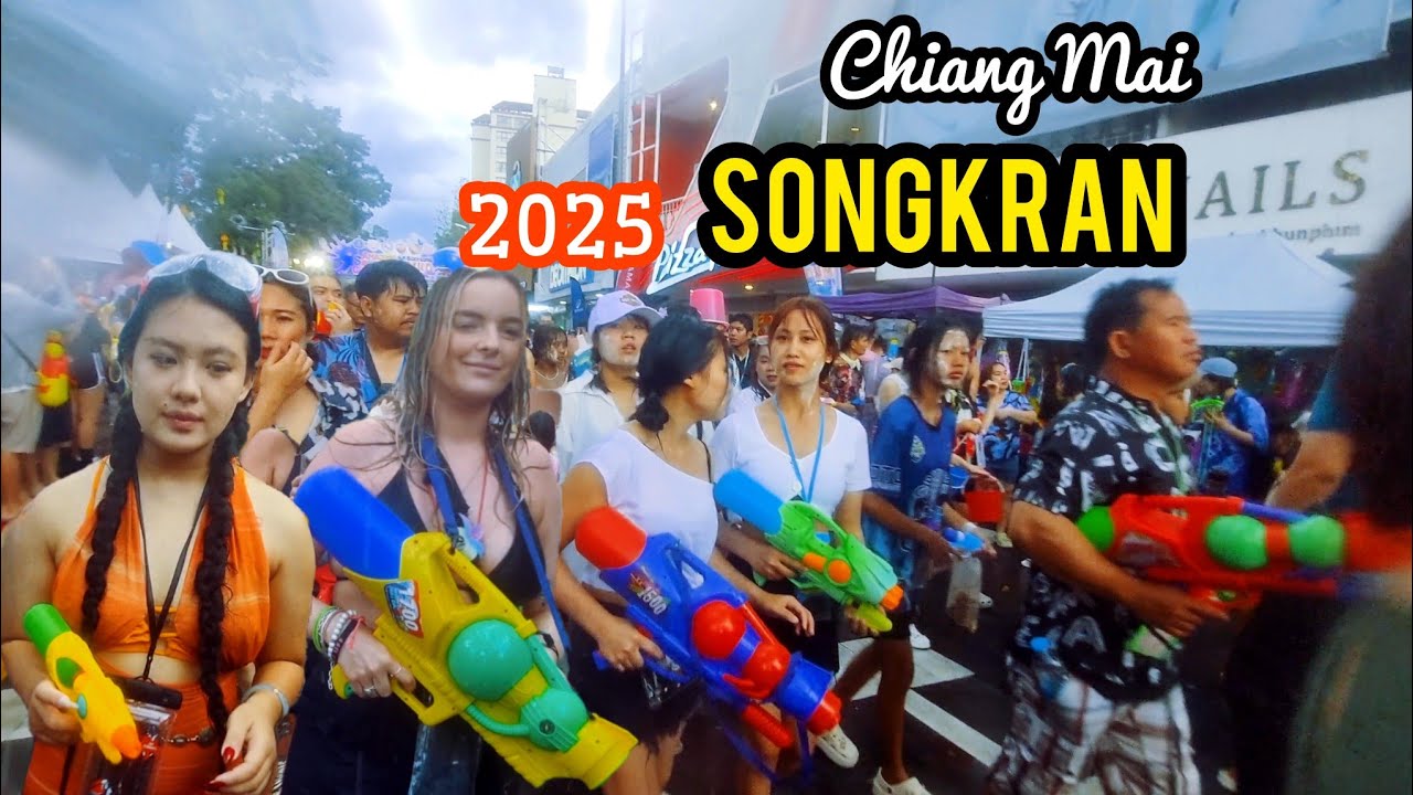 Songkran Festival Chiang Mai 2025 - 4K UHD at Tha Phae Gate - YouTube