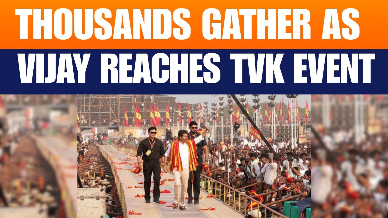 Vijay Arrives for TVK Conference in Madurai | Massive Party Gathering ...