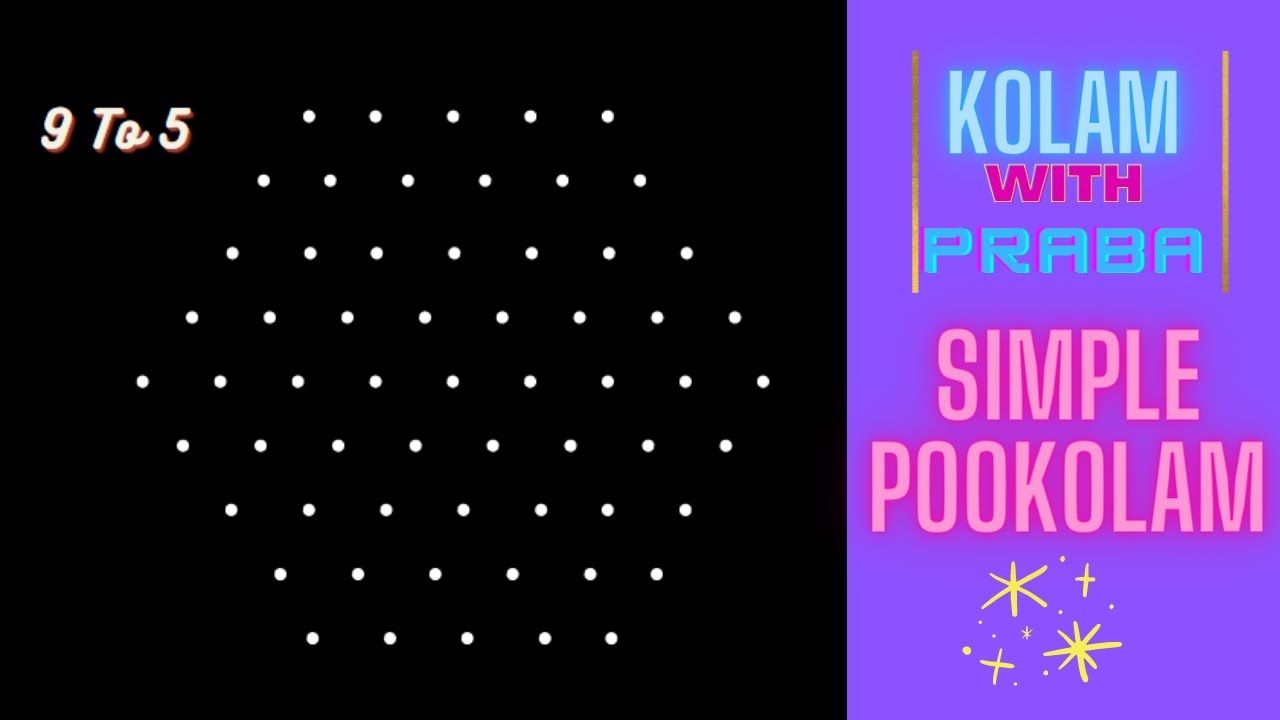 Simple Poo Kolam - YouTube