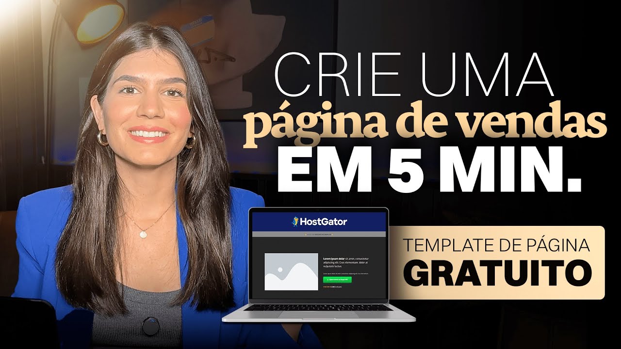COMO CRIAR UMA PÁGINA DE VENDAS DO ZERO - [TEMPLATE GRÁTIS] Passo a ...