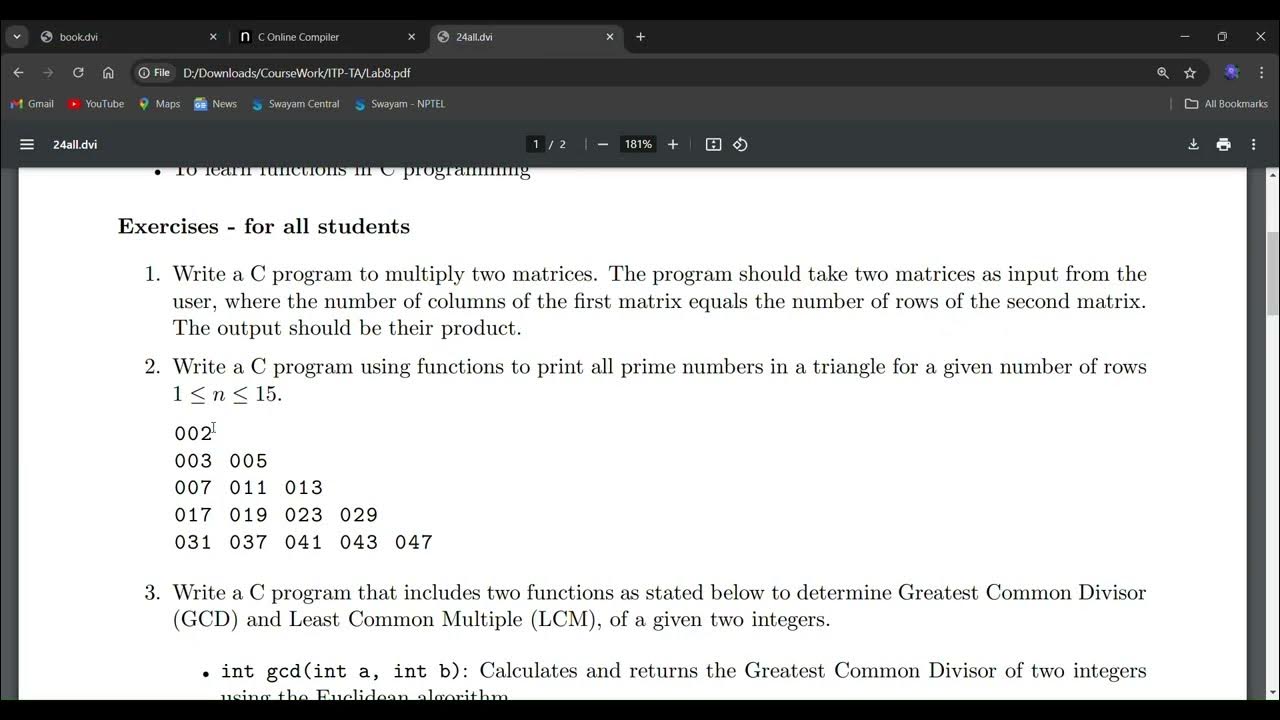 Prime Triangle || Ep.2 C Programming Series - YouTube