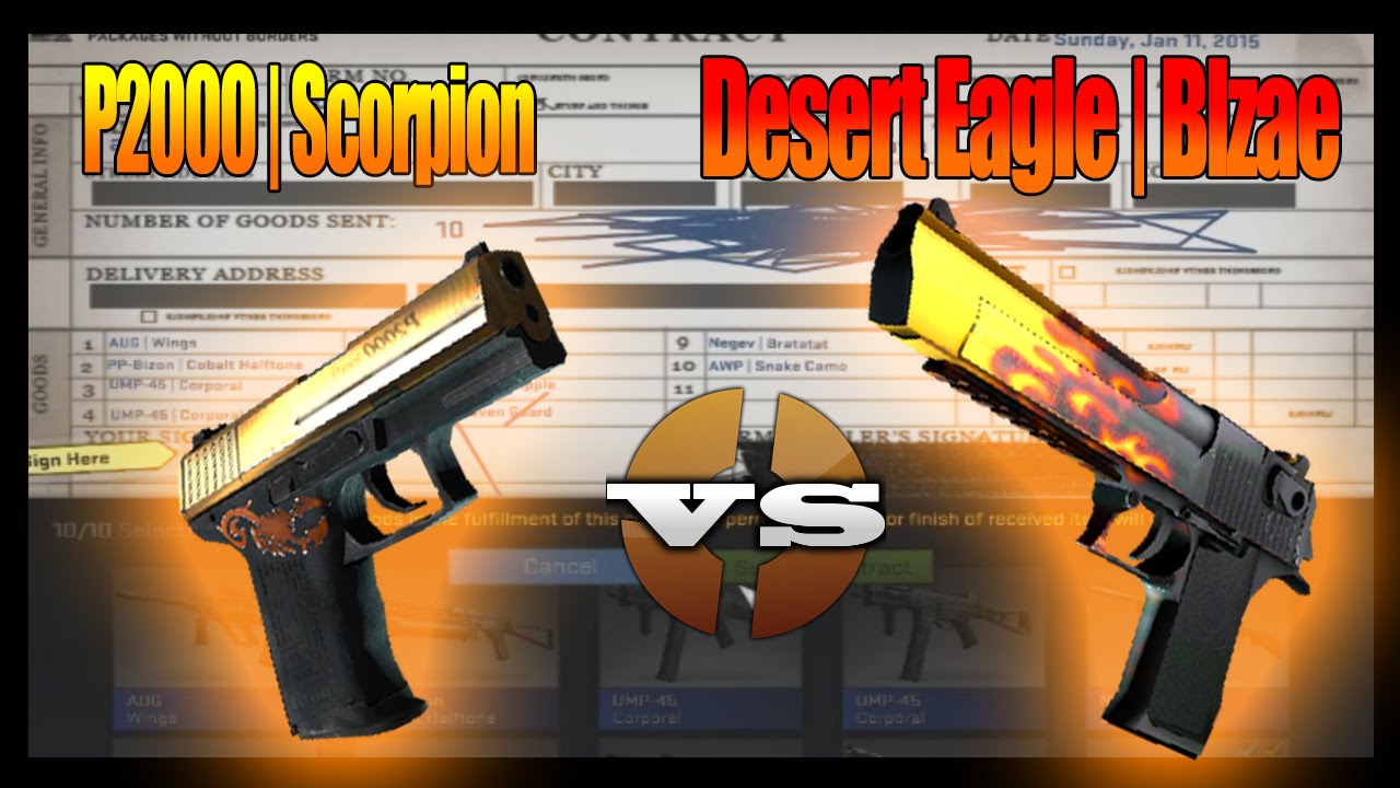 CS:GO - Trade-up Contract P2000 | Scorpion or Desert Eagle | Blaze - w/ asmoK - YouTube