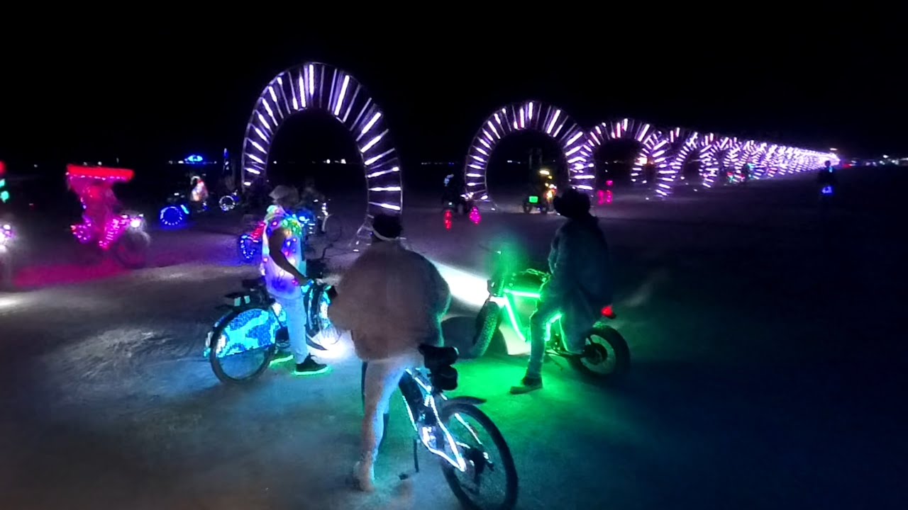 High-speed Burning Man 2024 Night Cart Ride 360 Video - YouTube