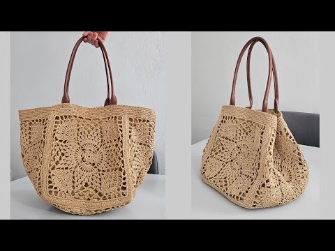 Pinterestin Ünlü 5 Motifli Çantasını Yapıyoruz👜 Astar Yapımı ile birlikte | Tığ işi çanta #crochet