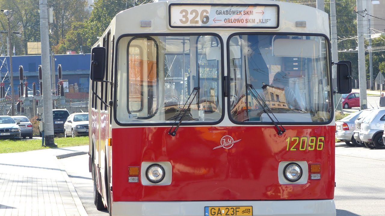 Gdyński trolejbus Ziu-9 (ЗиУ-9) - kurs na lini 326 - YouTube