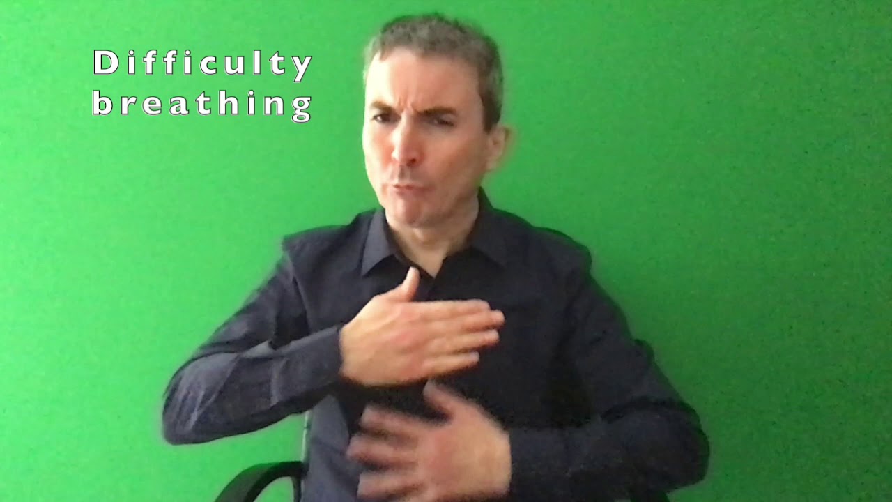 Difficulty breathing in Irish Sign Language - YouTube