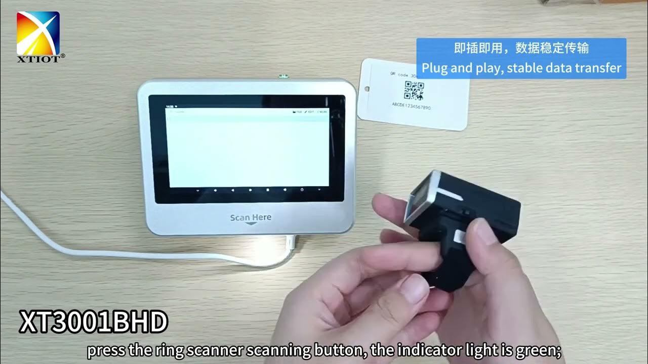 XT3001HD XTIOT Ring Barcode Scanner Bluetooth HID/SPP/BLE Wireless ...