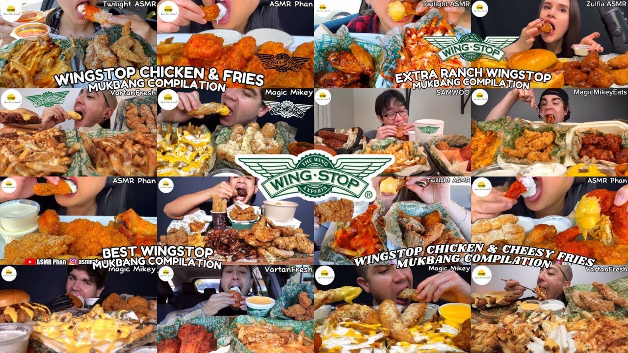 ASMR | 1 HOUR BEST WINGSTOP MUKBANG COMPILATION | - YouTube