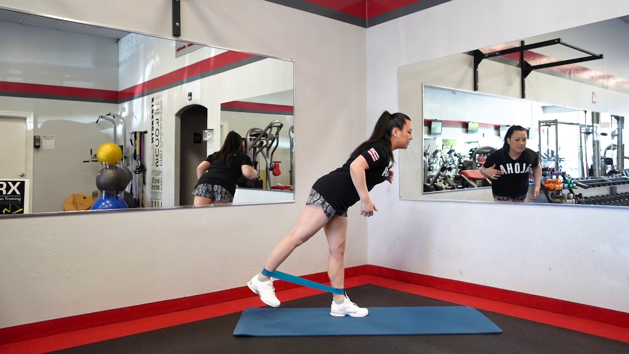 How to Do A Mini Band Glute Kickback - BBK - YouTube