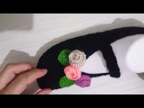 Tığ işi çok kolay şık çeyizlik güllü patik yapımı