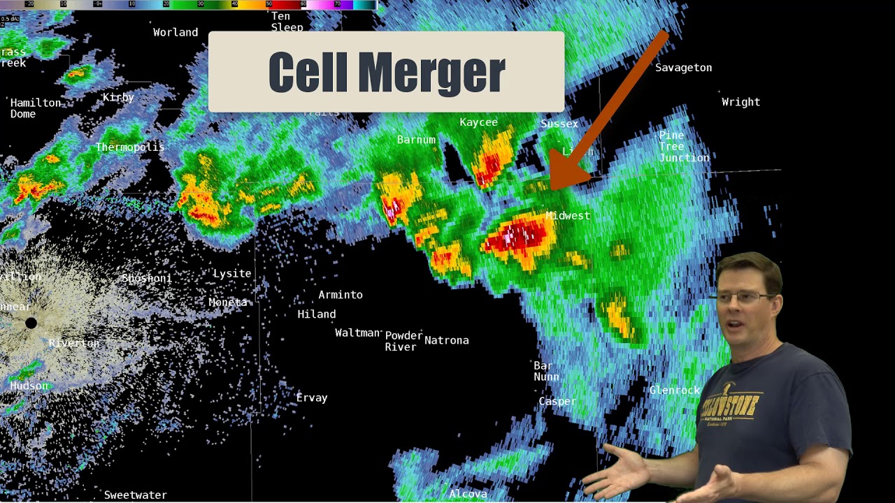Midwest Thunderstorm Cell Merger - June 23, 2018 - YouTube