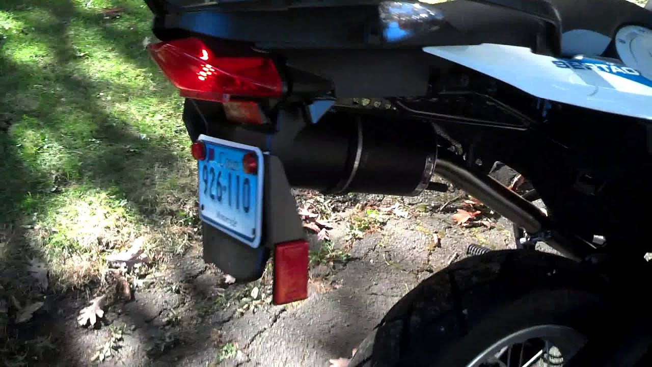 2012 BMW g650 sertao gpr exhaust - YouTube
