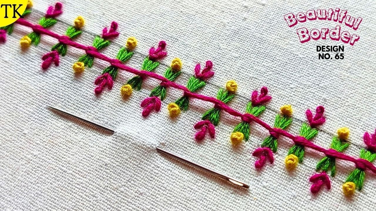 Very Easy Embroidery design/Latest hand embroidery design/Embroidery ...