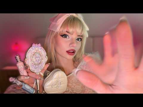 ASMR Fast & Aggressive Makeup Application (so tingly)
