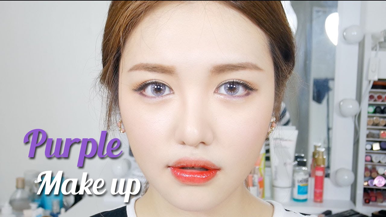 [ENG] 퍼플 포인트 메이크업 - Purple Point Makeup | 다또아 - YouTube