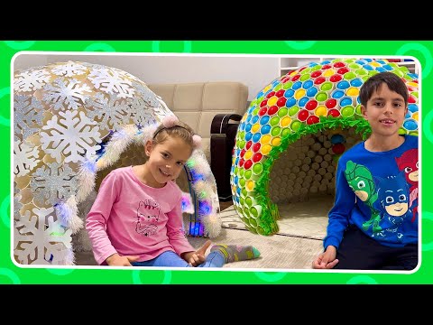 Karton Bardaklardan Oyun Evi Yapmak Çok Eğlenceli! Emir Ela