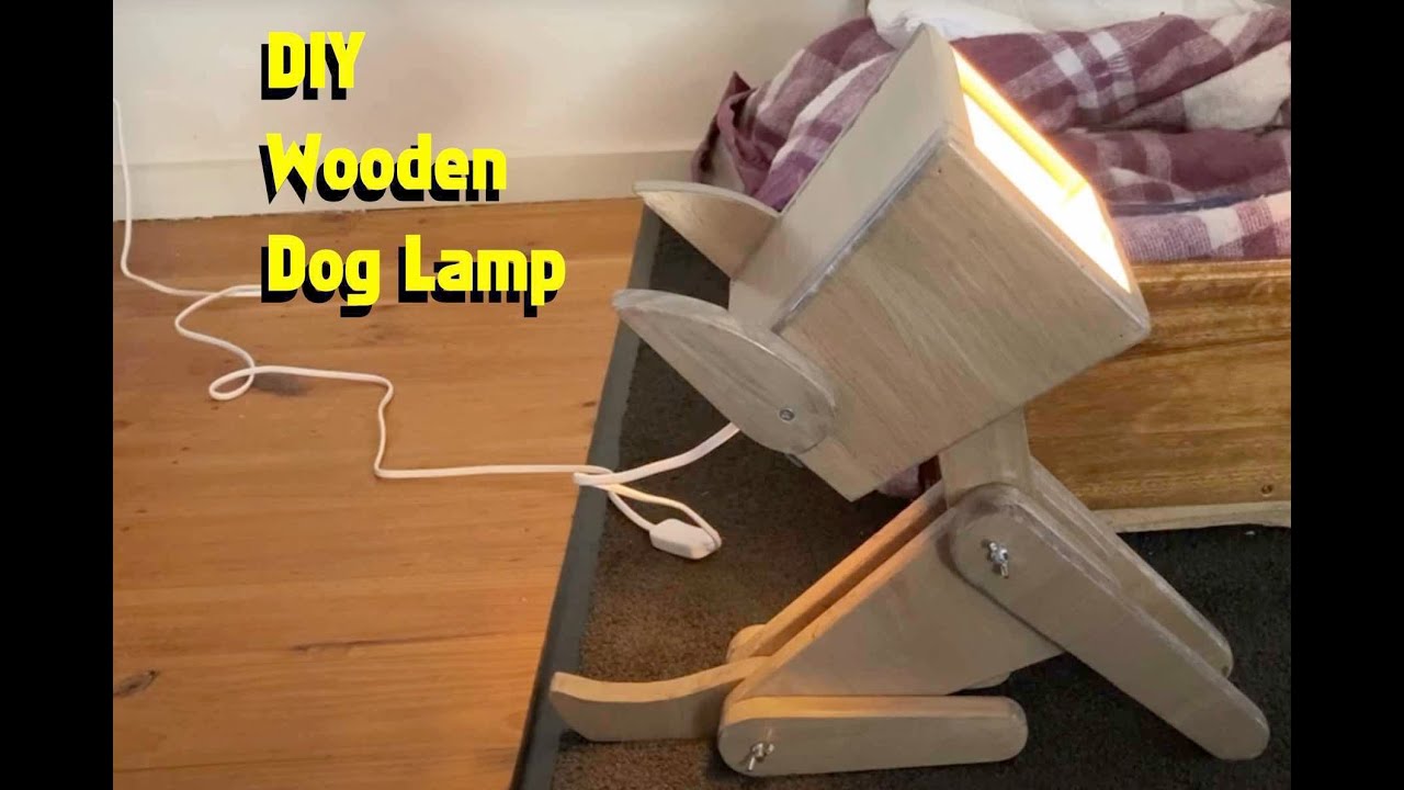 DIY DOG LAMP #aussiemaker #woodworking #DIY #lamp - YouTube
