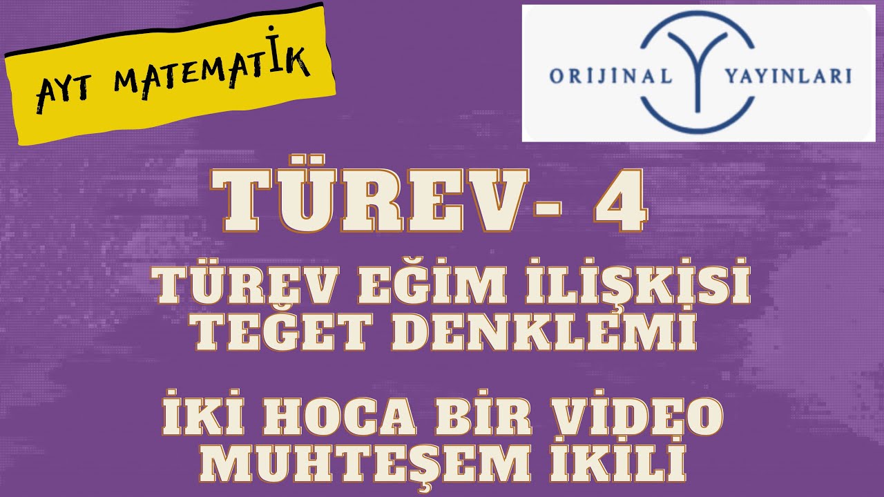 AYT MATEMATİK | TÜREV KONU ANLATIMI | TÜREVİN GEOMETRİK YORUMU | TÜREV ...