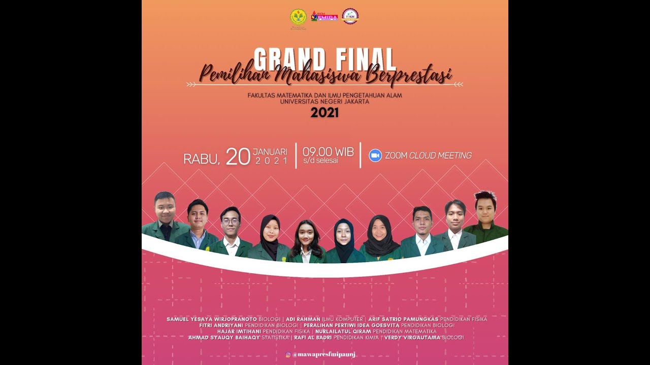Grand Final Mawapres FMIPA UNJ 2021: Presentasi Karya Tulis Ilmiah ...
