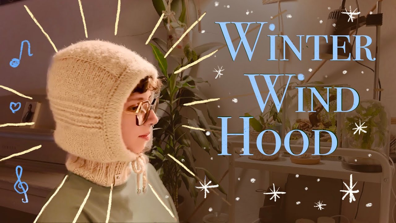 Knitting the Winter Wind Hood of my own design ☃️ ️🪡 - YouTube