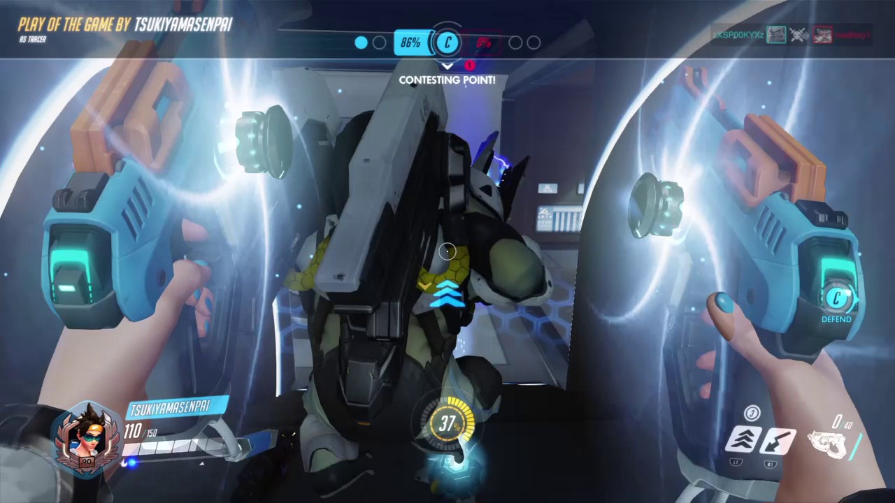 Overwatch Tracer potg with Track and Field skin lame potg - YouTube