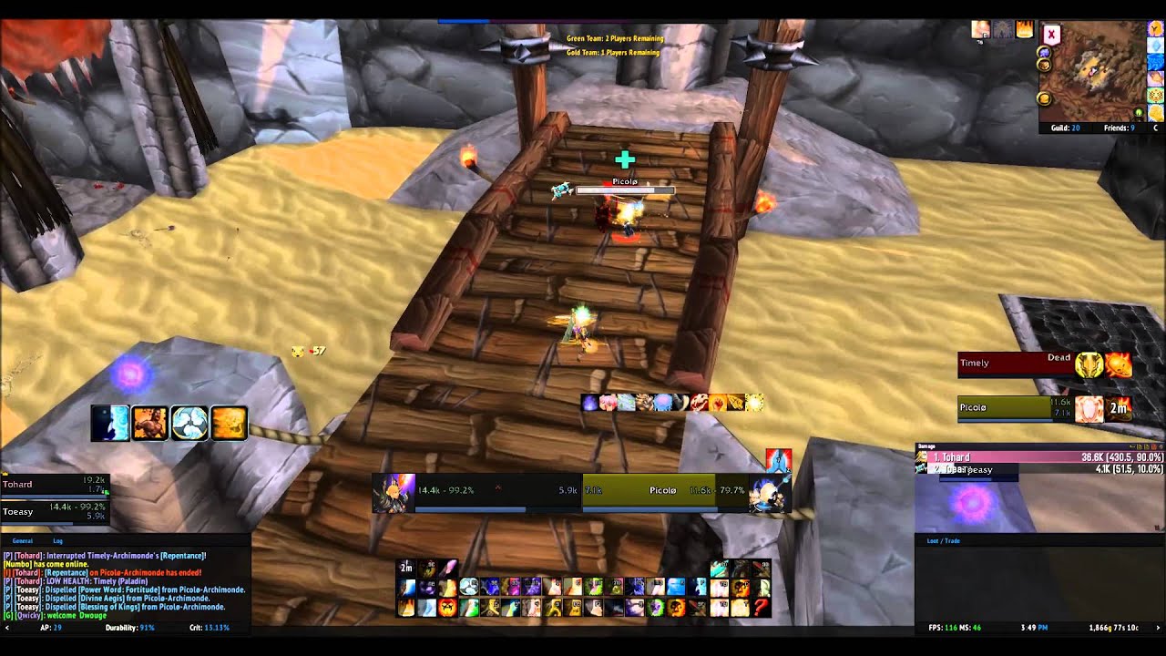 WoW 2v2 ARENA 70 Twink 2000 Rating ! - YouTube