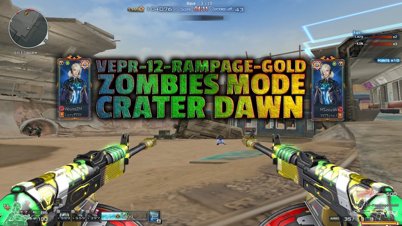Crossfire West | VEPR-12-Rampage-Gold Zombies Mode game played - YouTube