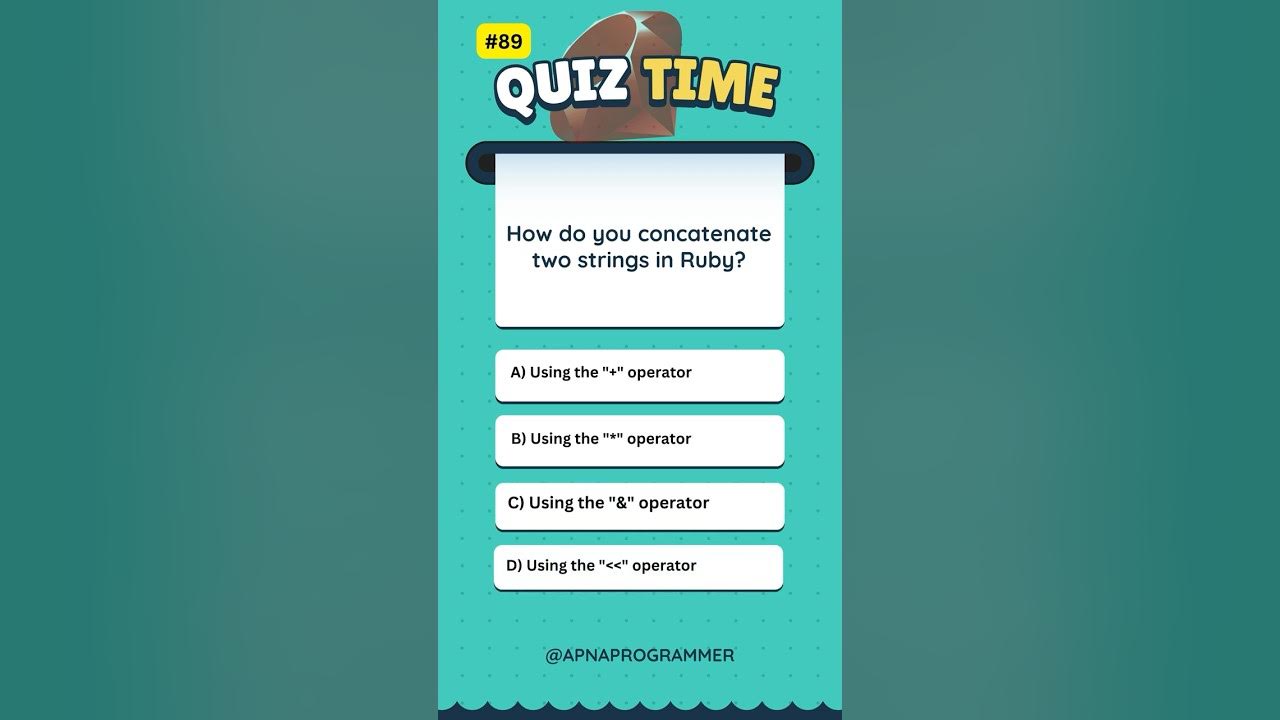 Quiz 89: Master Ruby Programming in 30 Seconds! #quiz #ruby #shorts #codingfacts - YouTube
